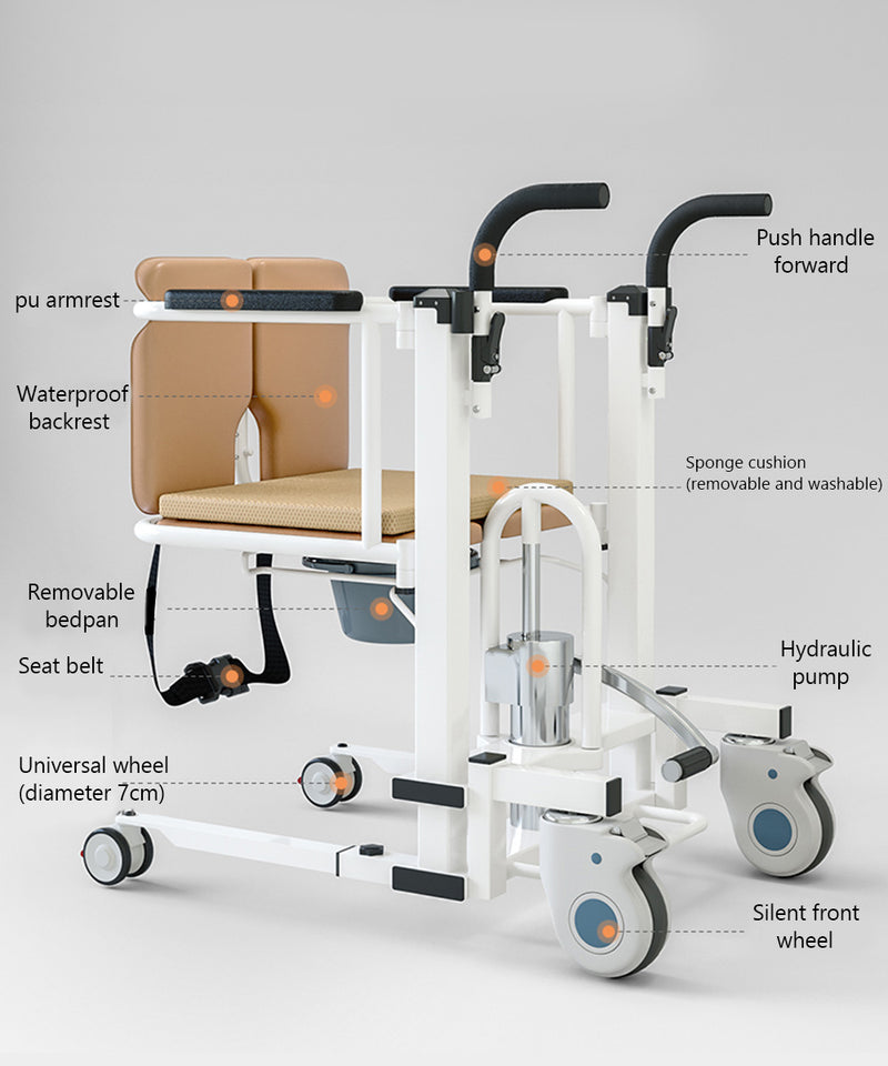 Patient Chair Hydraulic Transferred Lift Wheelchair W 180 Split Seat A Patient Chair Hydraulic Transferred Lift Wheelchair W 180 Split Seat A