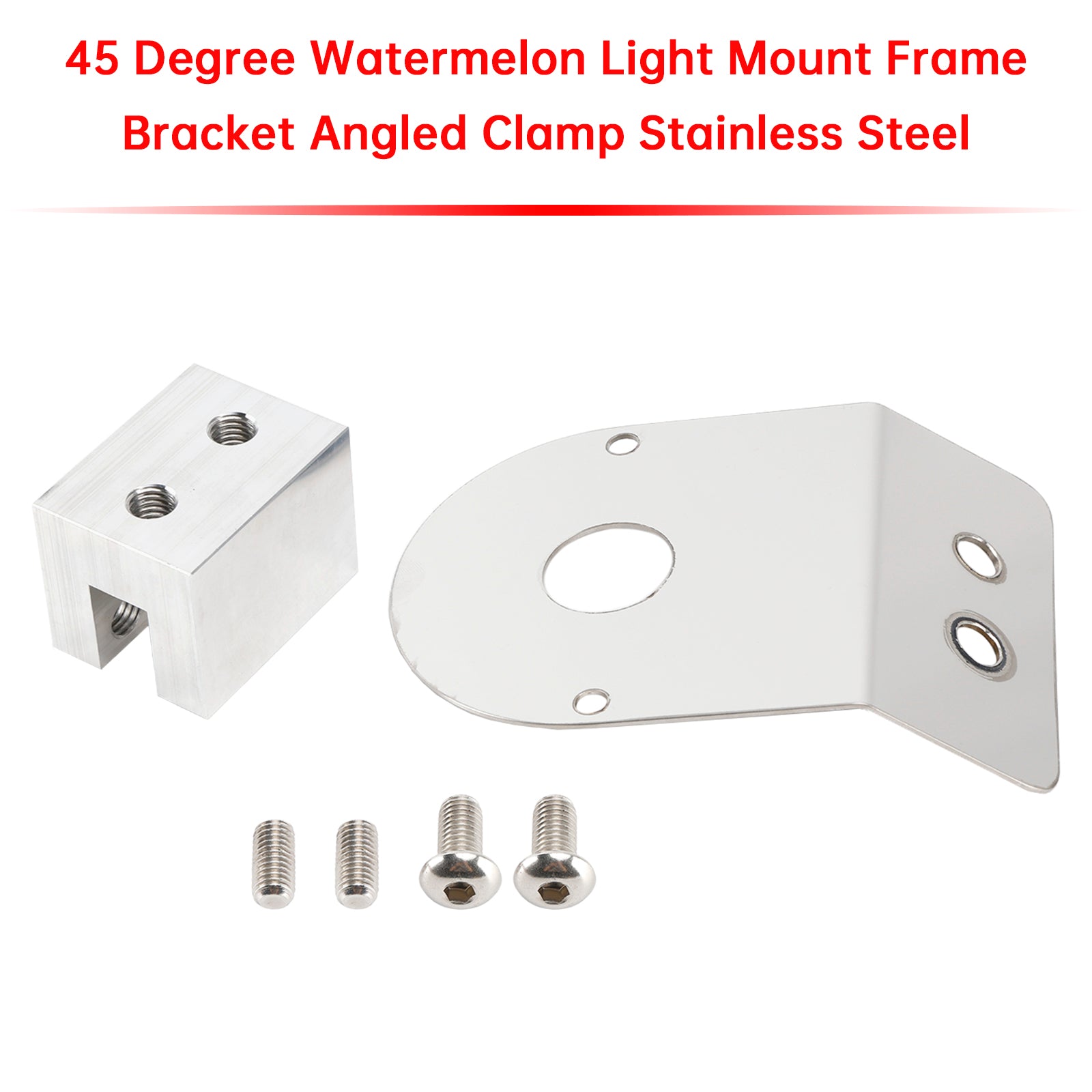 45 Degree Watermelon Light Mount Frame Bracket Angled Clamp Stainless