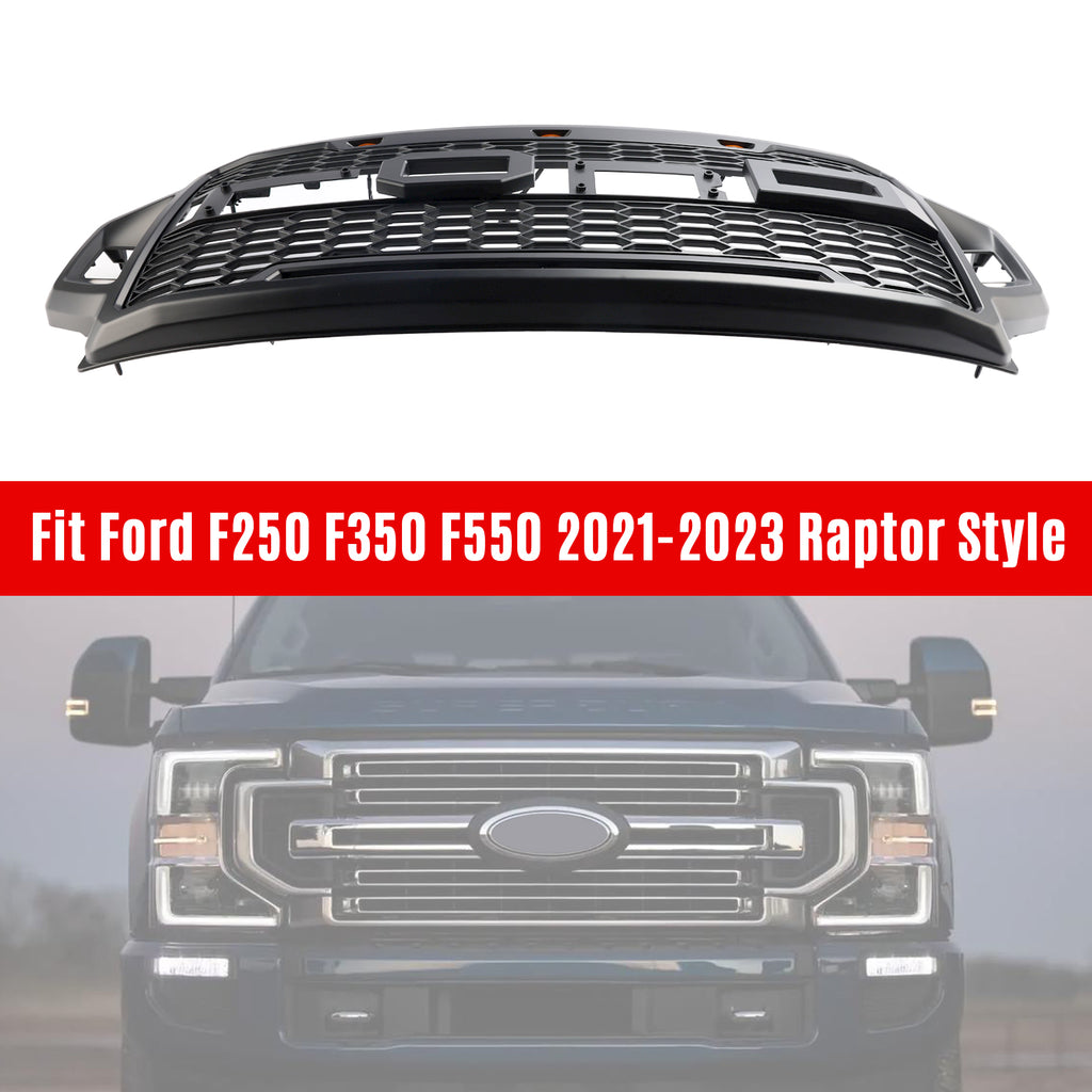 Raptor Style Front Bumper Grille Fit Ford F250 F350 F550 2021-2023 Sup