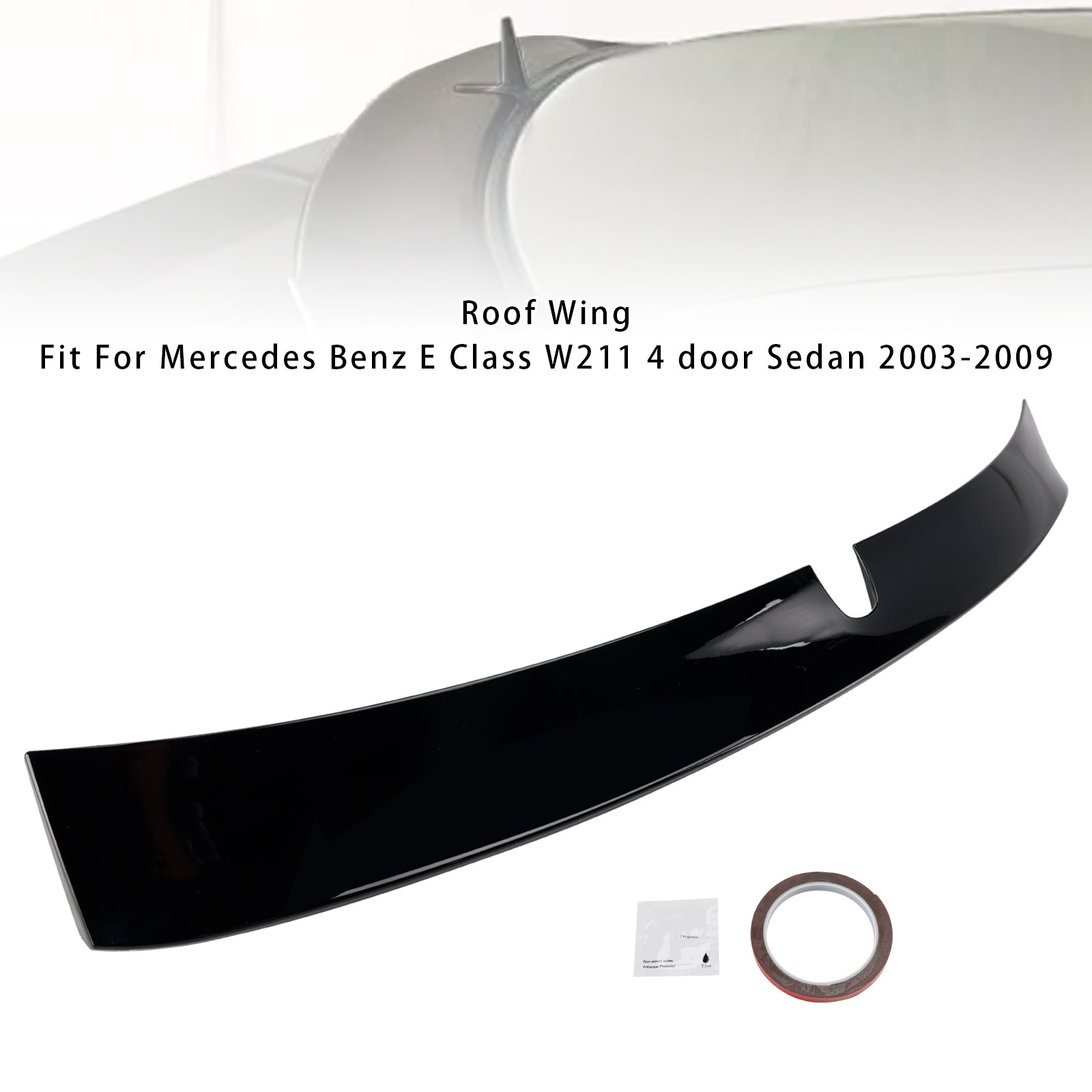 Gloss Black Rear Roof Wing For Mercedes-Benz E-Class W211 2003-2009 Se
