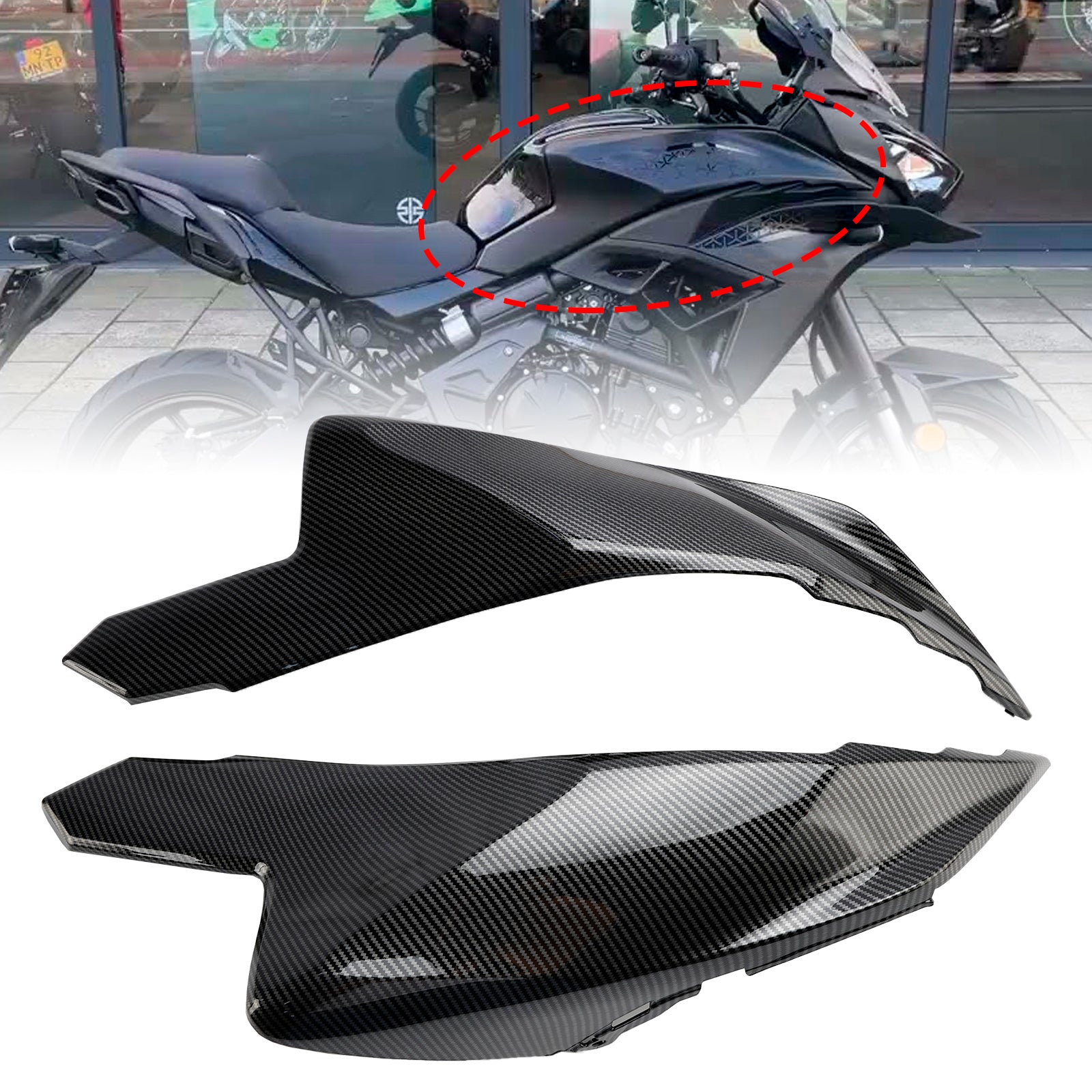 Tank Side Cover Panel Fairing Cowl For Kawasaki Versys 650 KLE650 2022