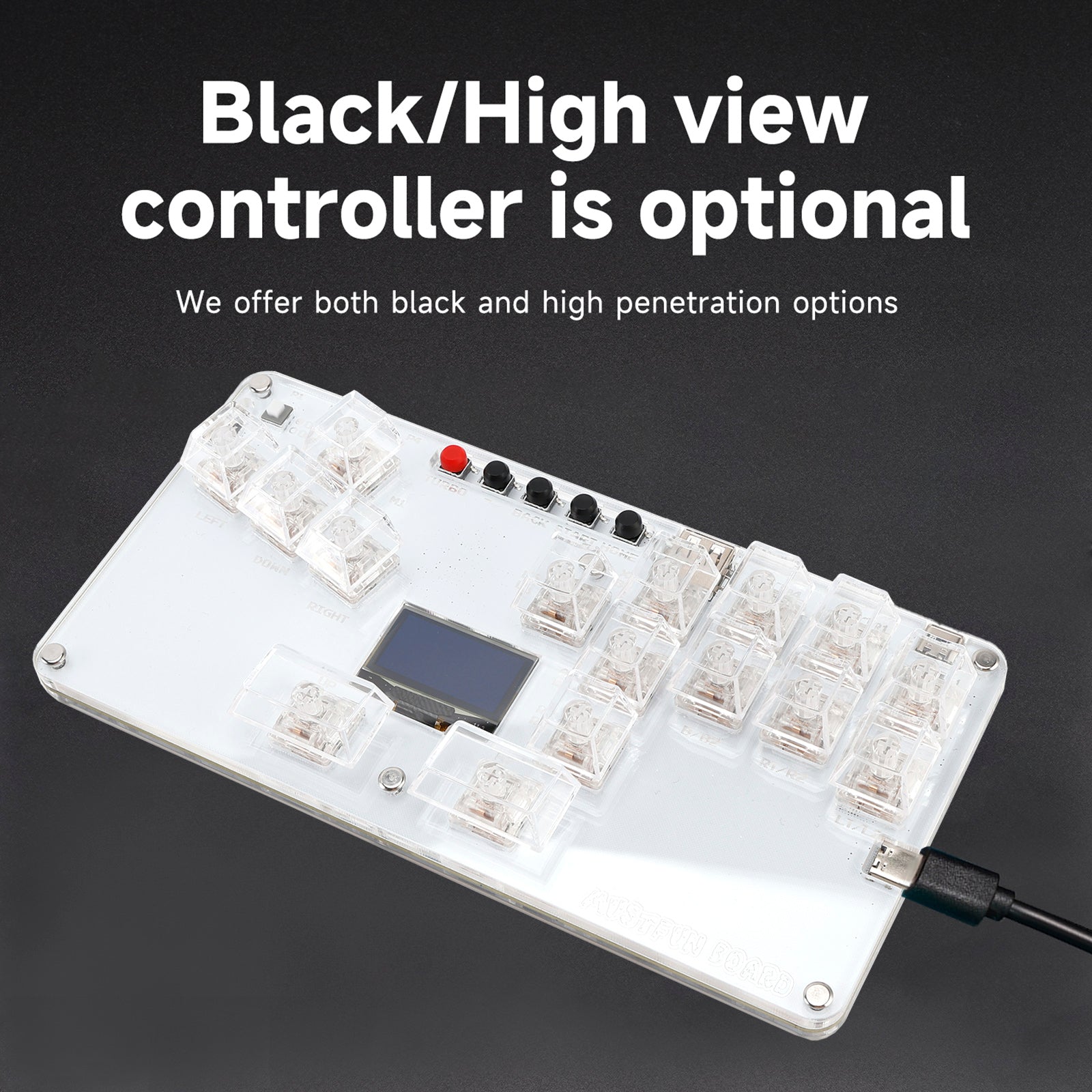 MustFun Hitbox Mini Stickless Controller For PC/PS3/PS4/Switch Other G