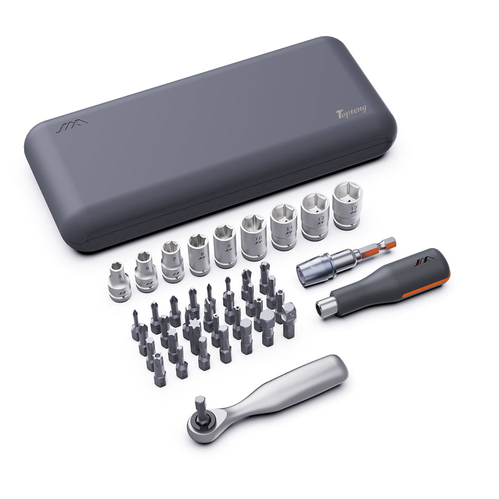 Compact and Portable 41-Pieces Mini Ratchet and Screwdriver Set Polyca
