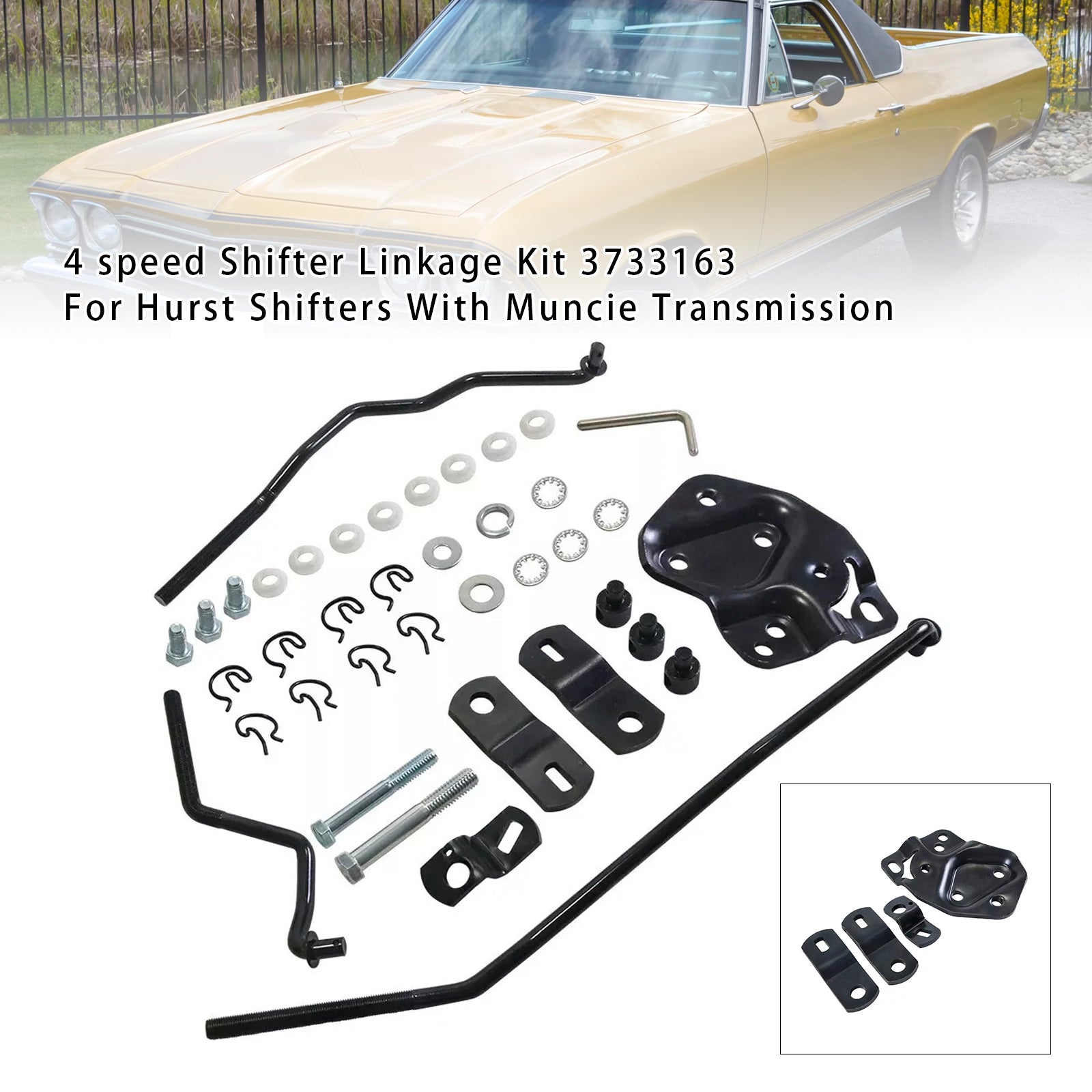 4 speed Shifter Linkage Kit 3733163 For Hurst Shifters With Muncie Tra