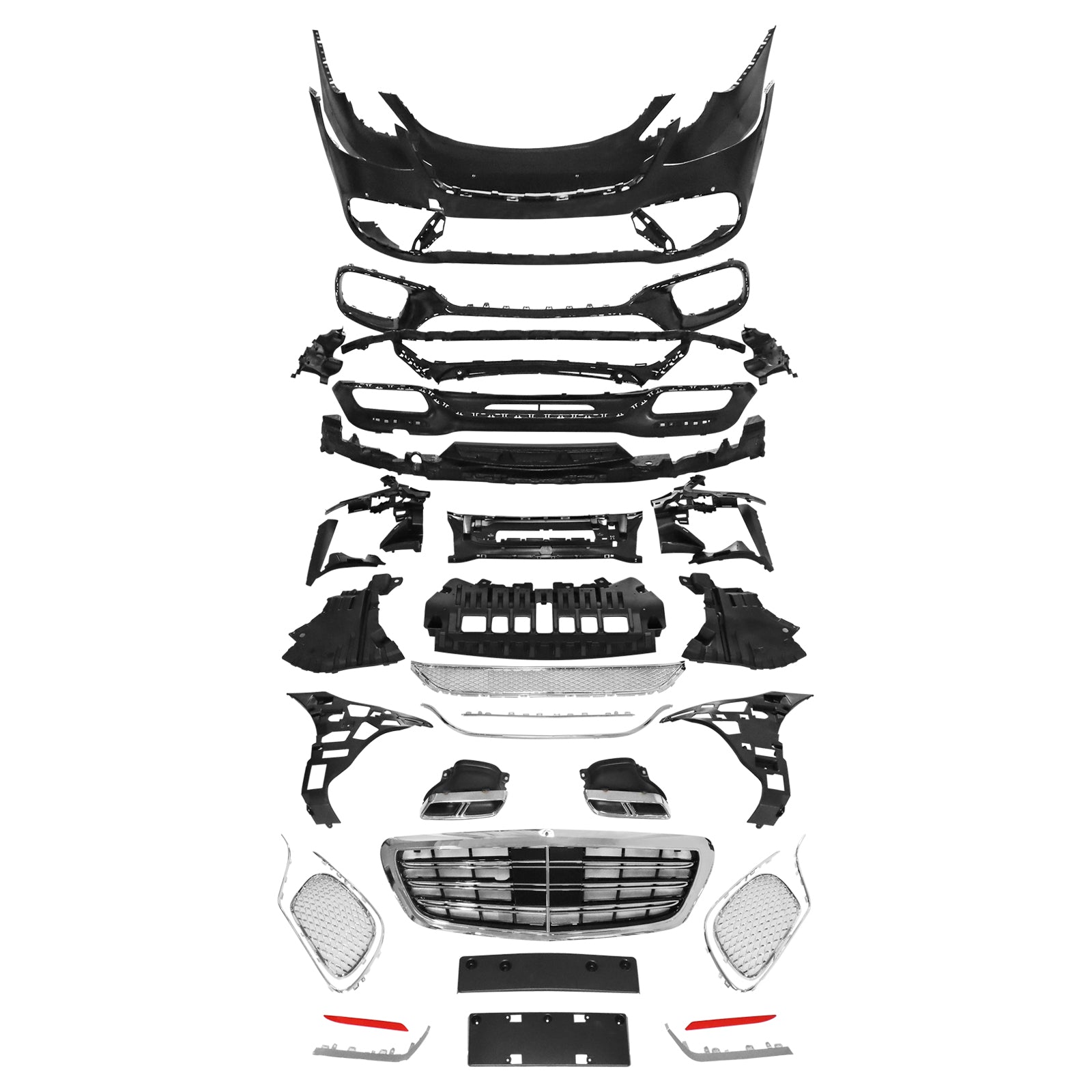 Mercedes S Class W222 2018-2021 Facelift AMG Style Body Kit Front Rear