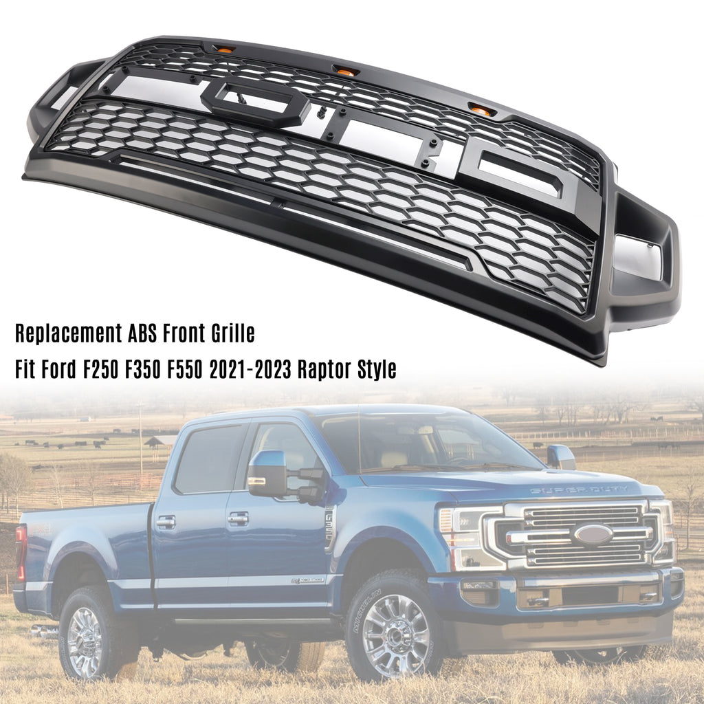 Raptor Style Front Bumper Grille Fit Ford F250 F350 F550 2021-2023 Sup