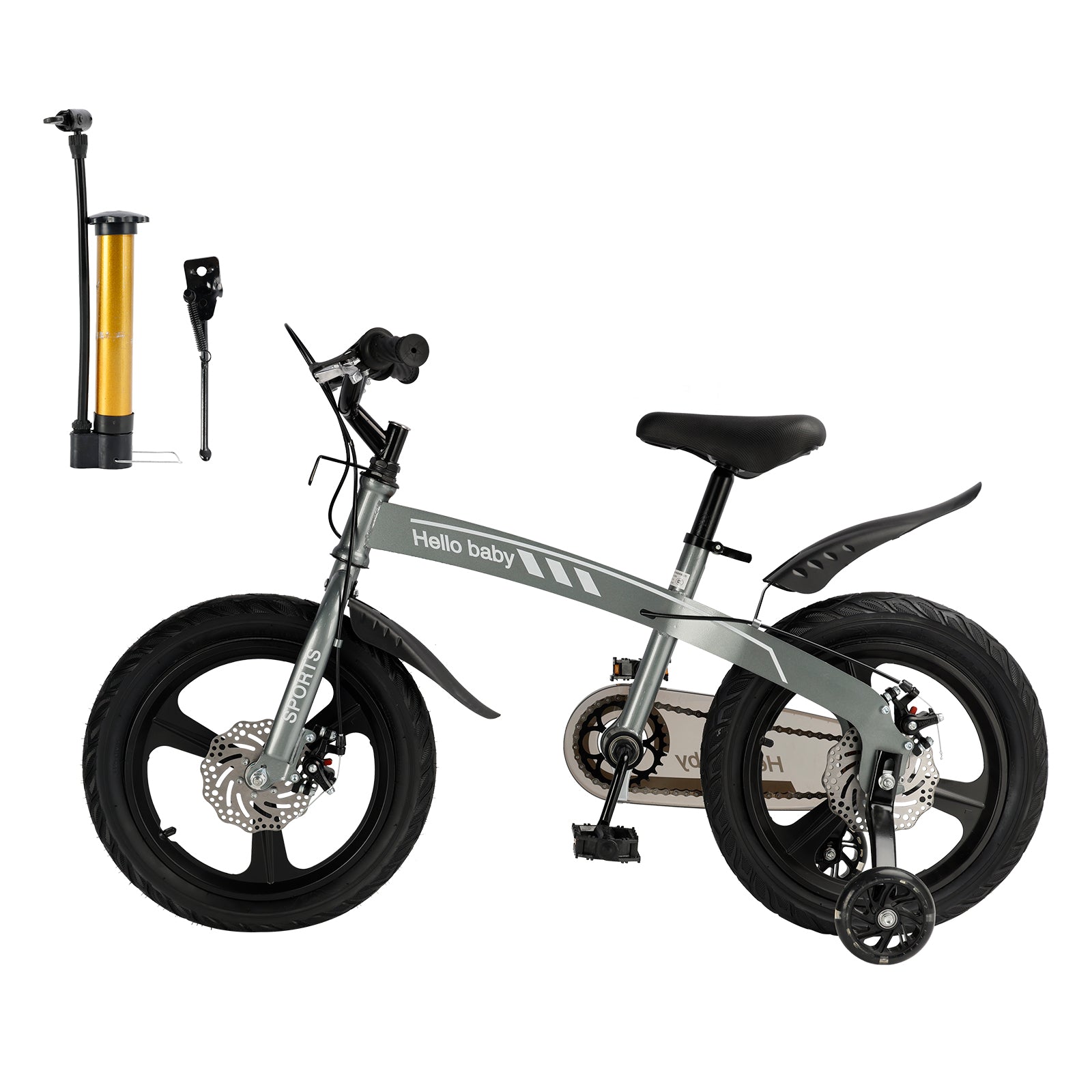 16 inches double disc brakes kid's bike children bicycle with LED head