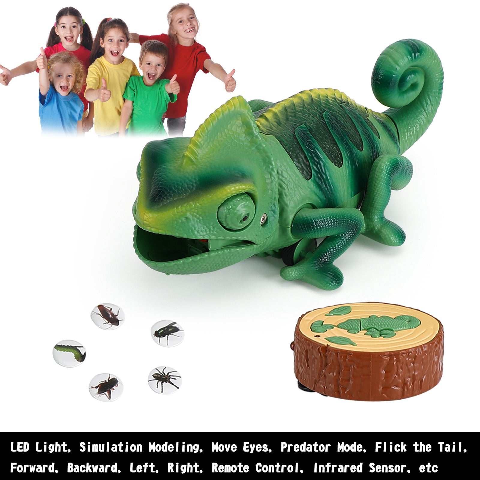 Remote Control Chameleon Infrared Electric Realistic Animal Toys For K