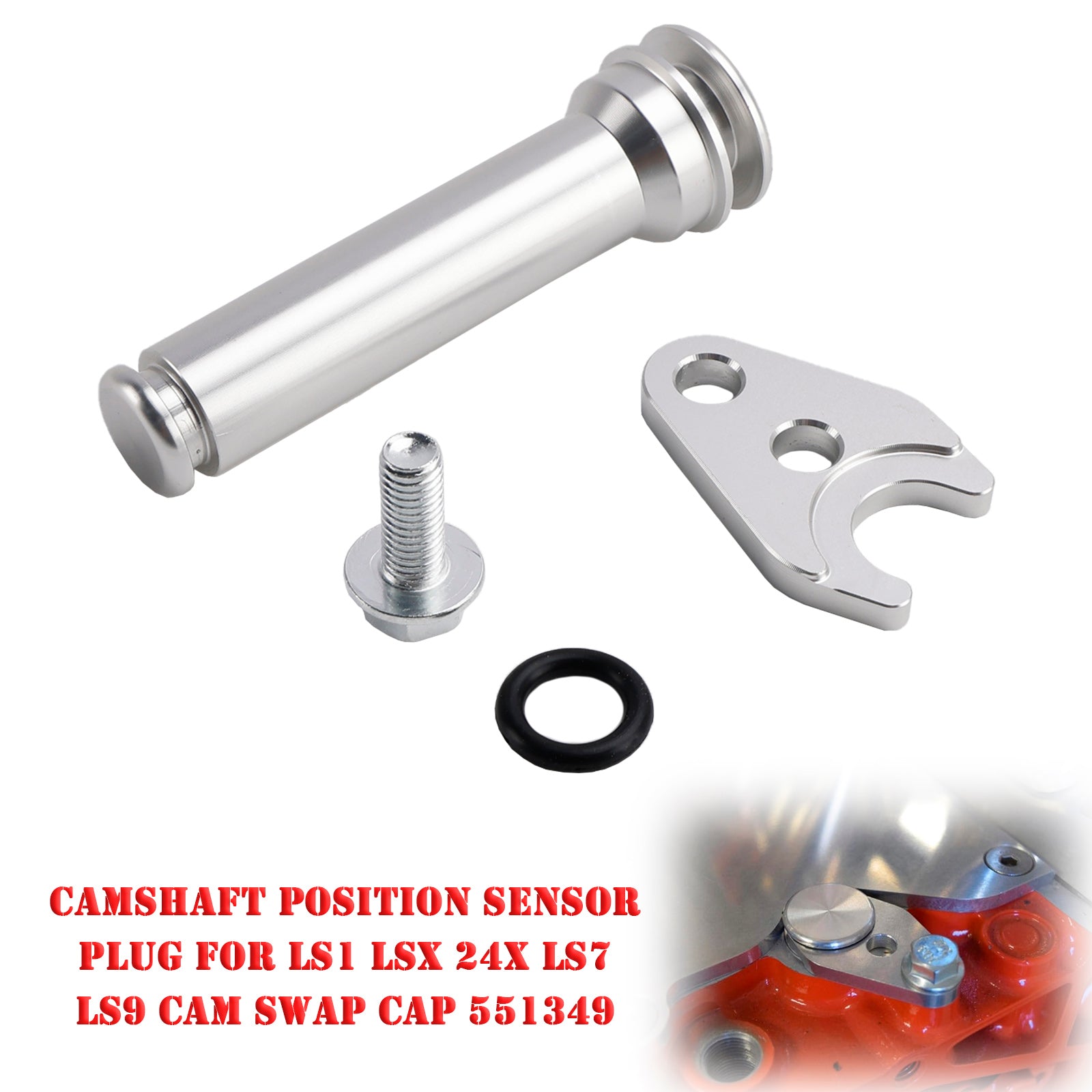 Camshaft Position Sensor Plug for LS1 LSX 24X LS7 LS9 Cam Swap Cap 551