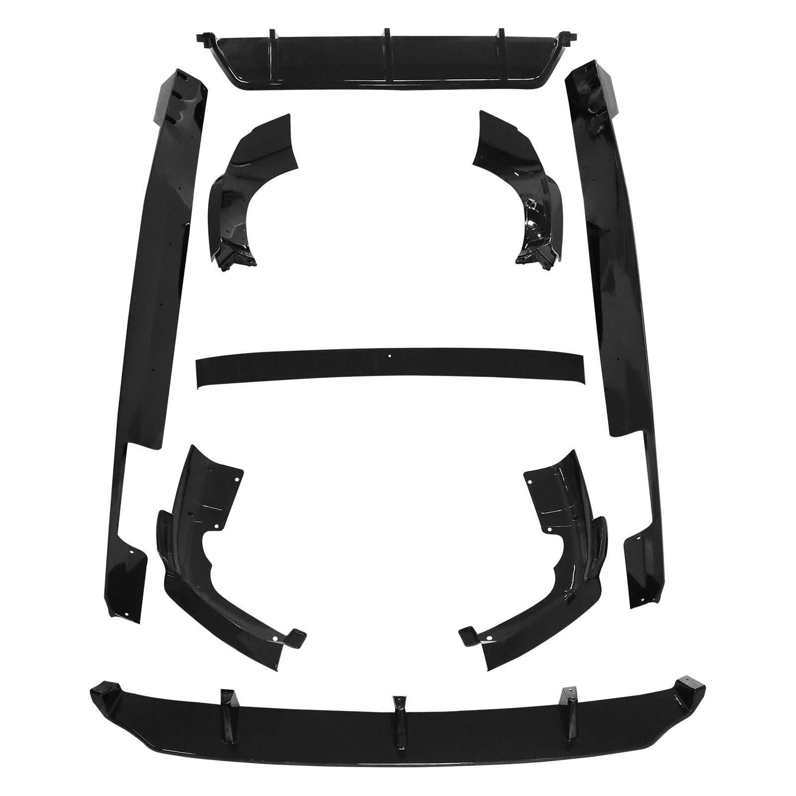 BMW X6 G06 M Sport Gloss Black Front Lip Rear Diffuser Side Skirts Bod