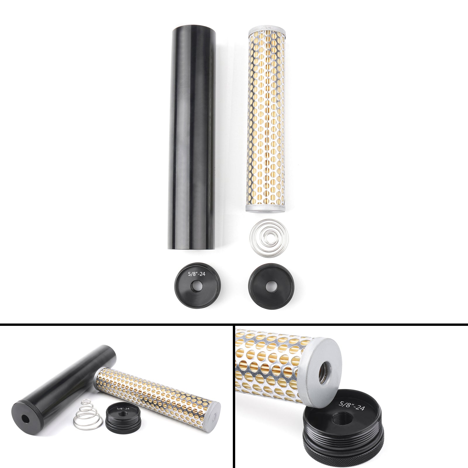 Billet Aluminum Low Profile Napa 4003 Wix 24003 Fuel Filter 5/8"-24 1/