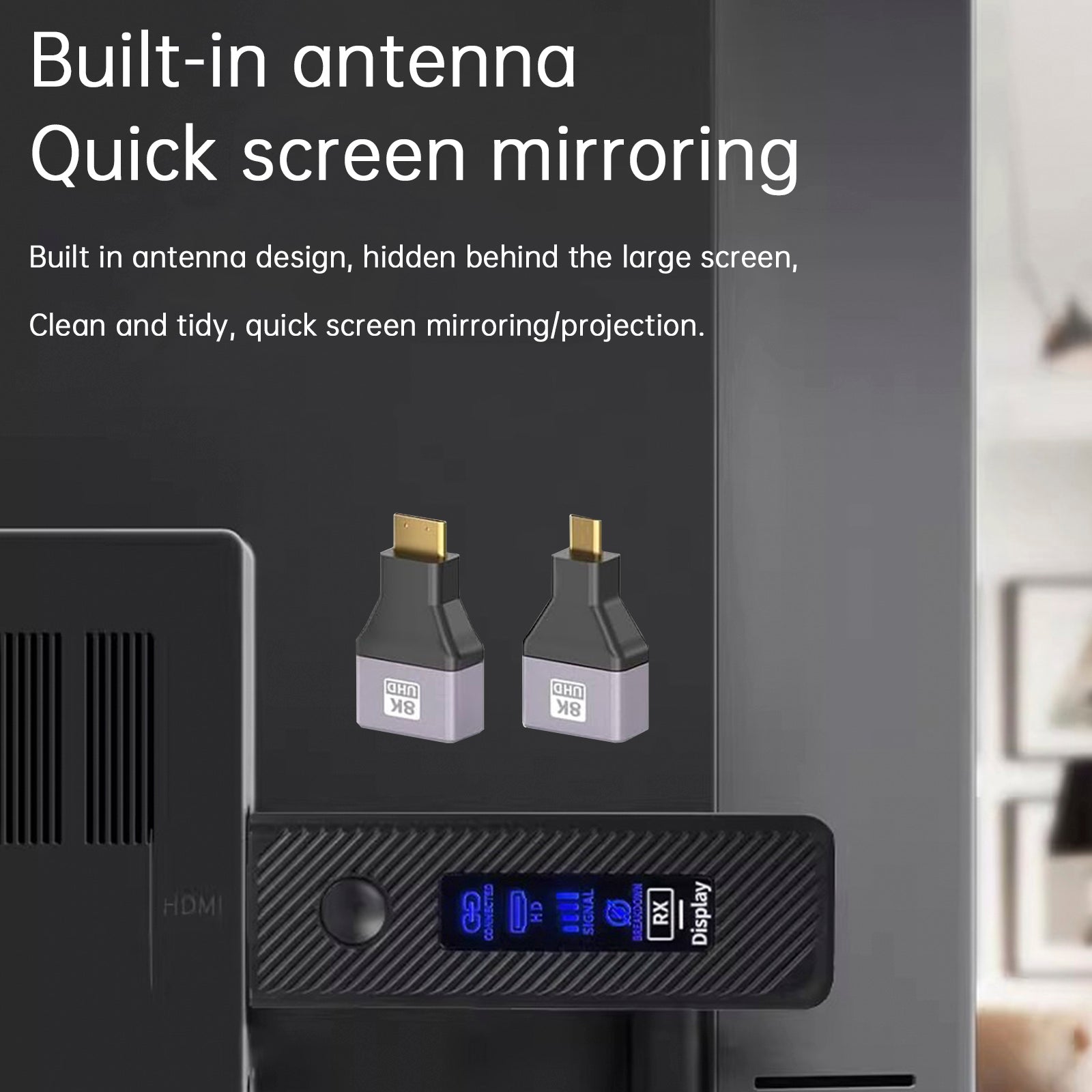 HDMI Wireless Screen Projector 50M Video Transmitter Receiver Same Scr