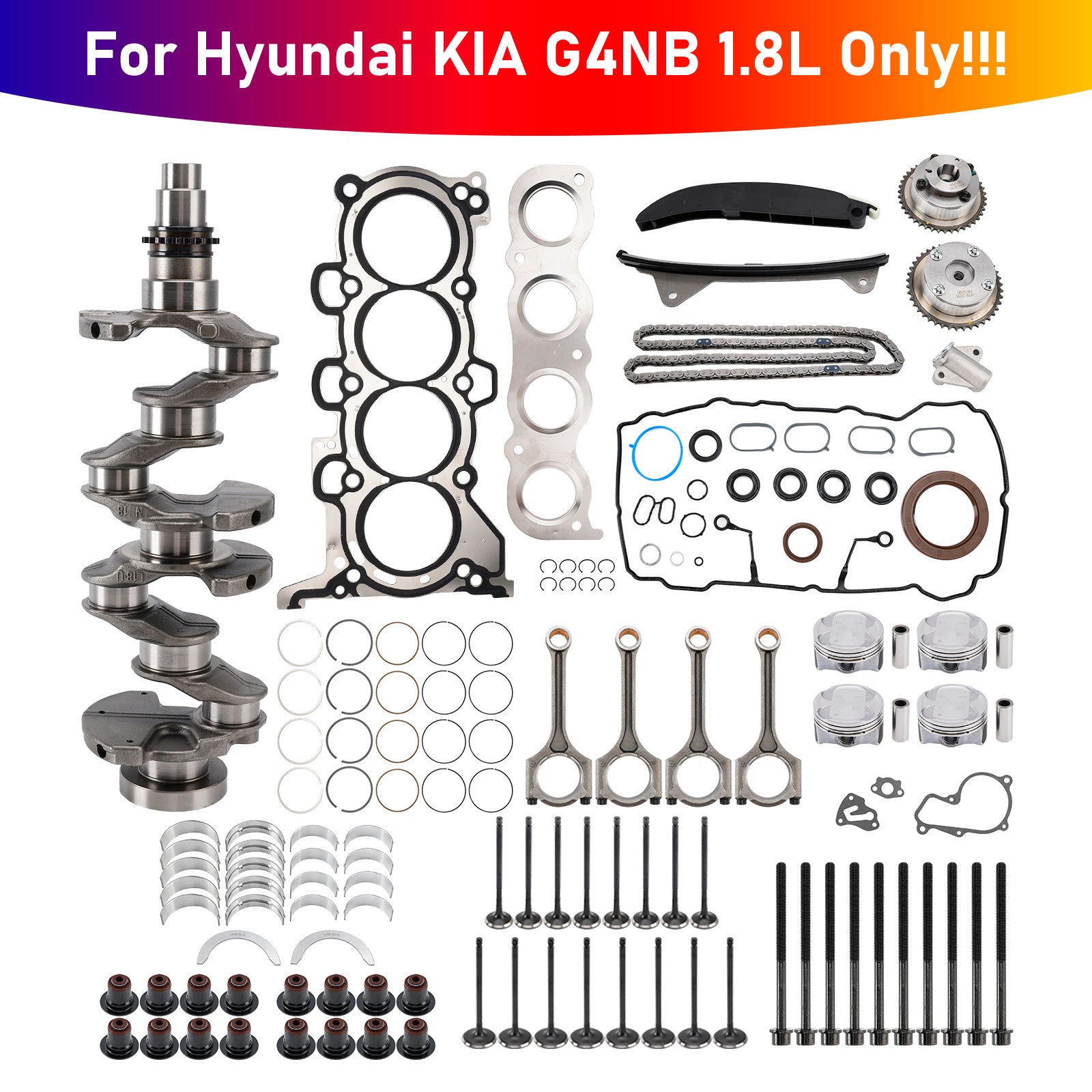 G4NB 1.8L Engine Overhaul Rebuilding Kit for Hyundai Elantra Mistra Ki