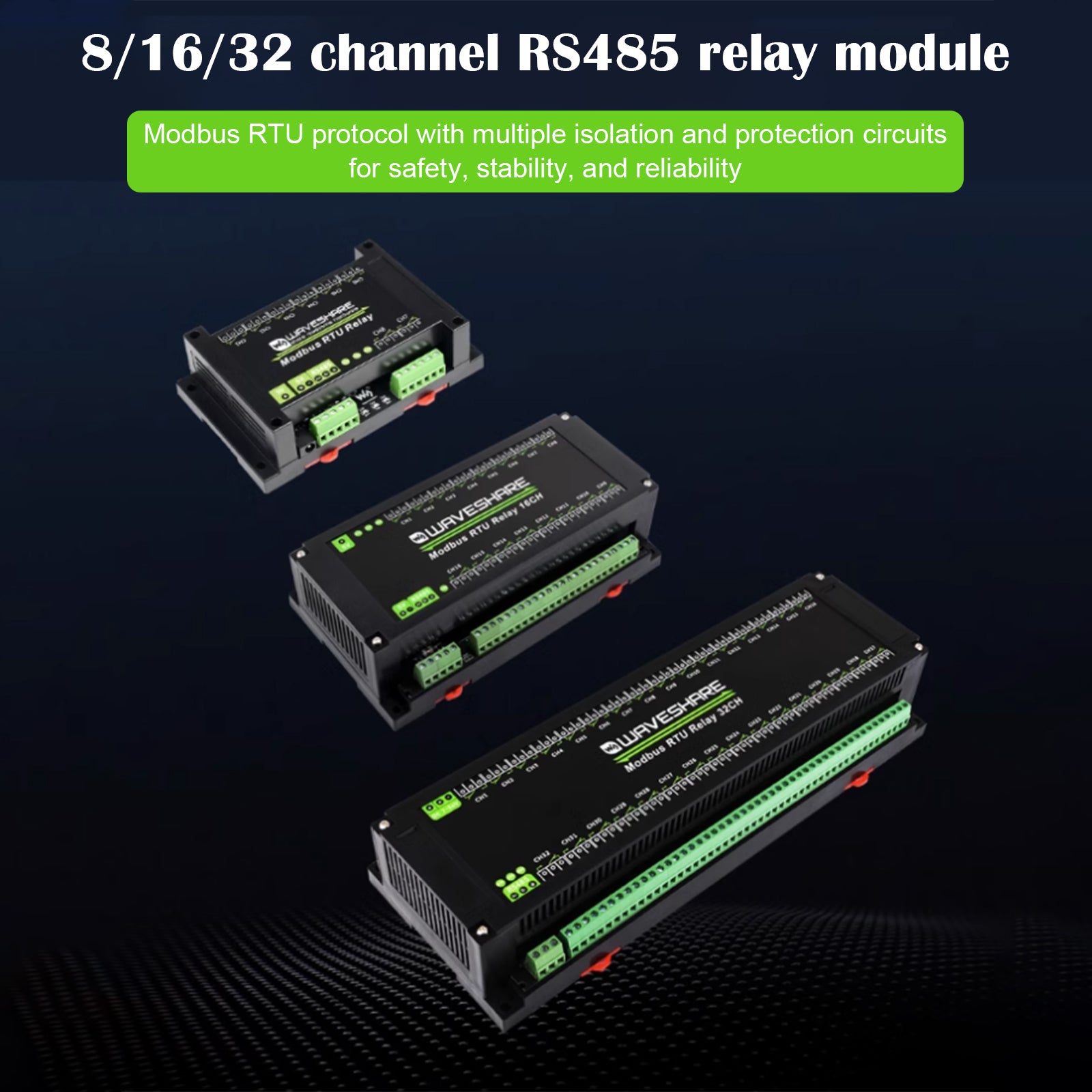 Modbus RTU 8/16/32-channel RS485 Relay Module Isolation Protection Cir
