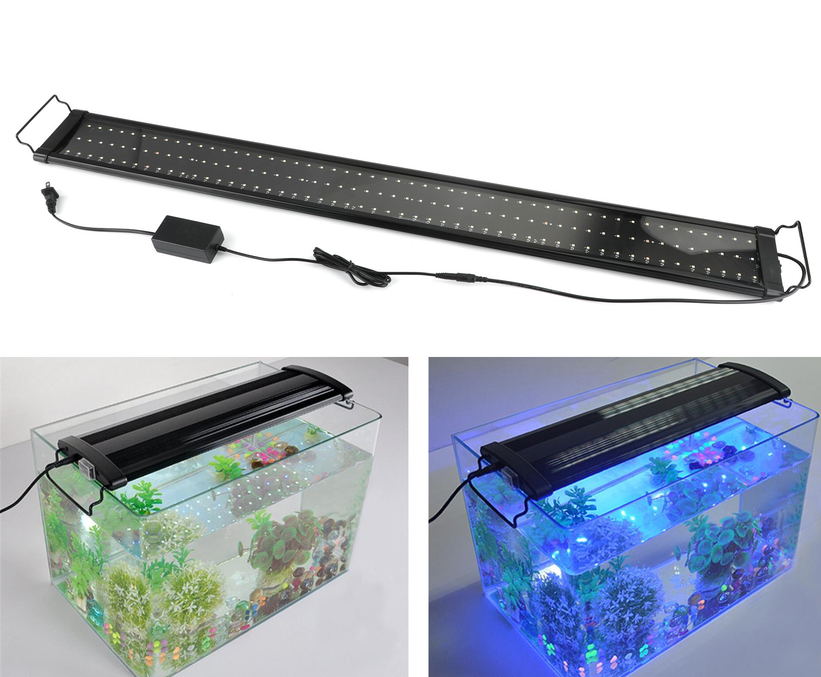 12''-48'' LED Light Aquarium Fish Tank 0.5W Full Spectrum Plant Marine