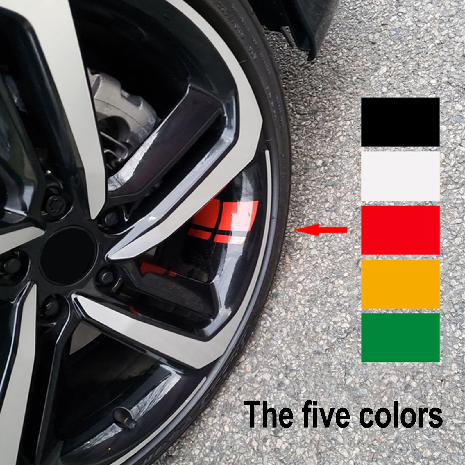 6pcs Reflective Car Wheel Rim Vinyl Decal Sticker For 18"-21" Universa