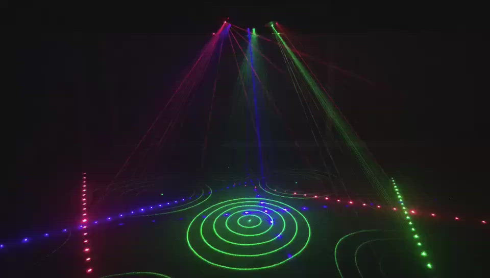 6 Lens Scan Laser Light DMX Line Beam RGB Stage Lighting DJ Dance Disc