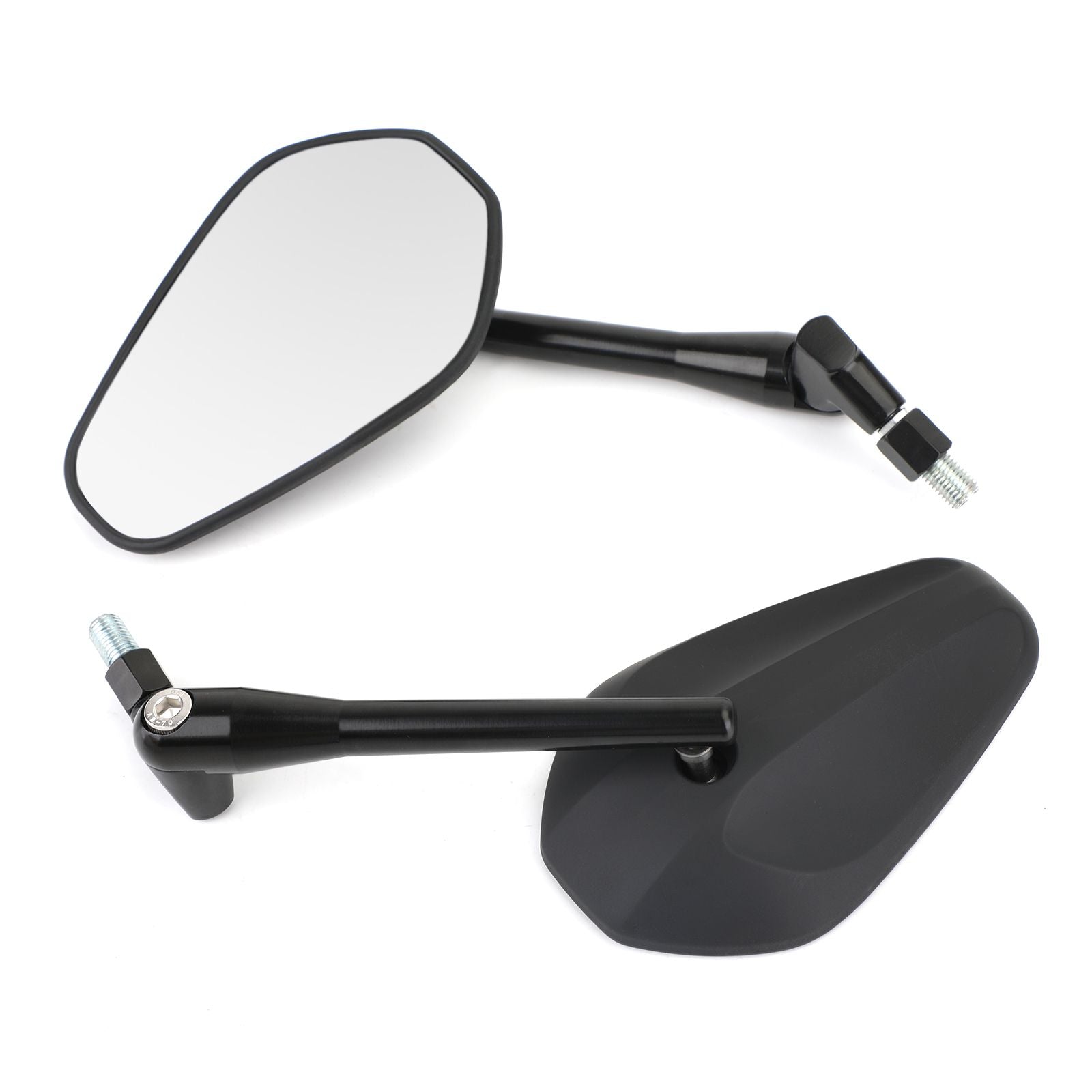Pair M10 Rearview Mirror for Motorcycle Custom Cruiser Cafe Racer UNIVERSAL