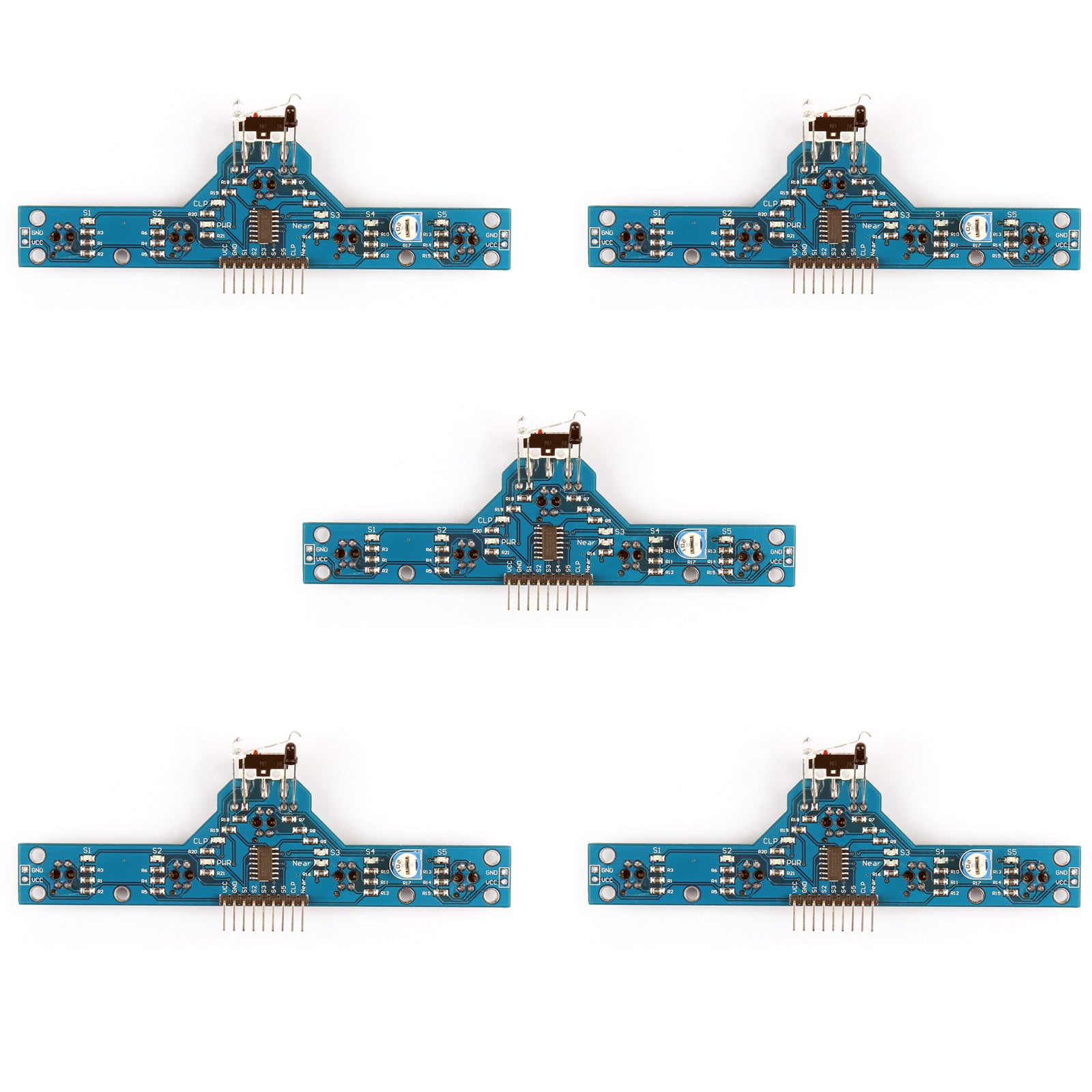 5Pcs 5 Channel Tracking Sensor Module Board Trace Module Infrared Dete