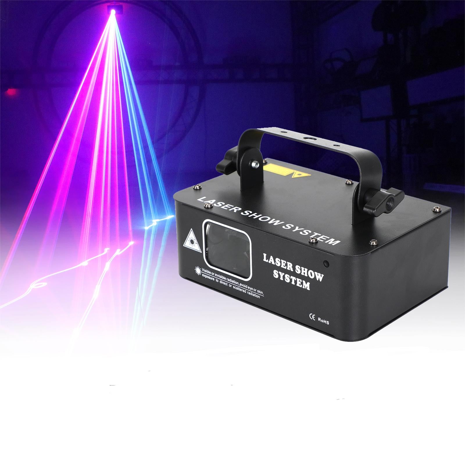 500mW DMX RGB LED Laser Beam Scanner Projector DJ Disco Party Stage La